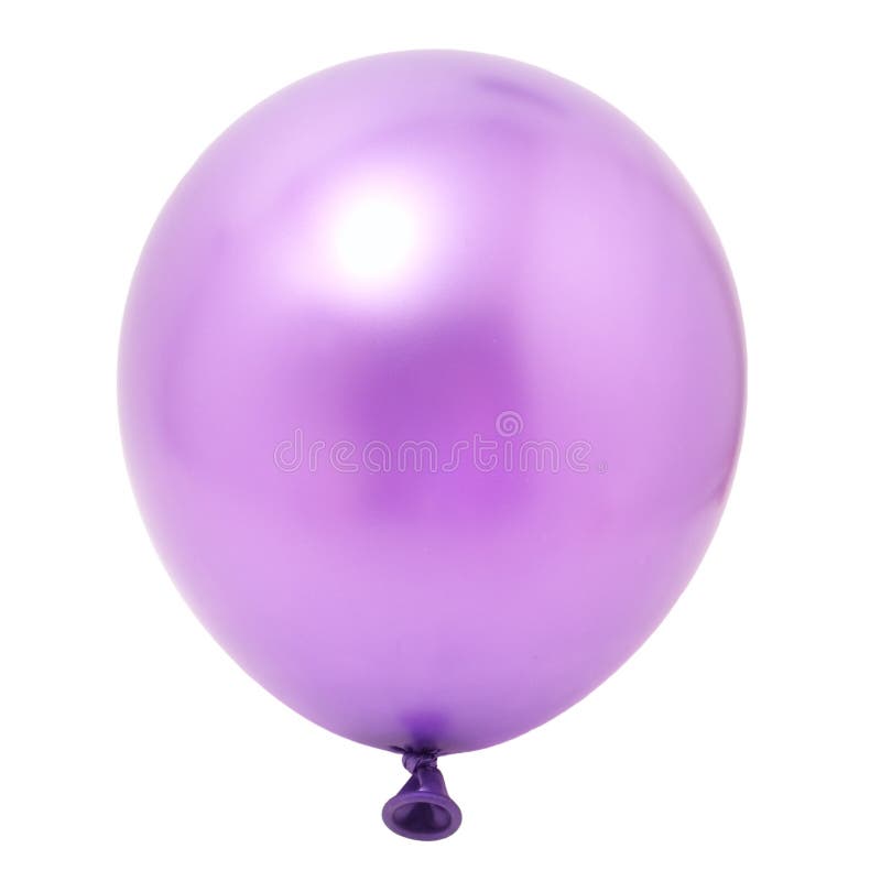 Ballon Violet Chez La Main De La Femme Sur Le Fond Blanc De Briques ...