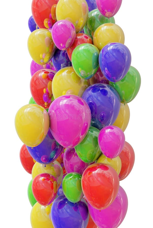 Bunte Ballone in der Luft stockfoto. Bild von partei - 14126714