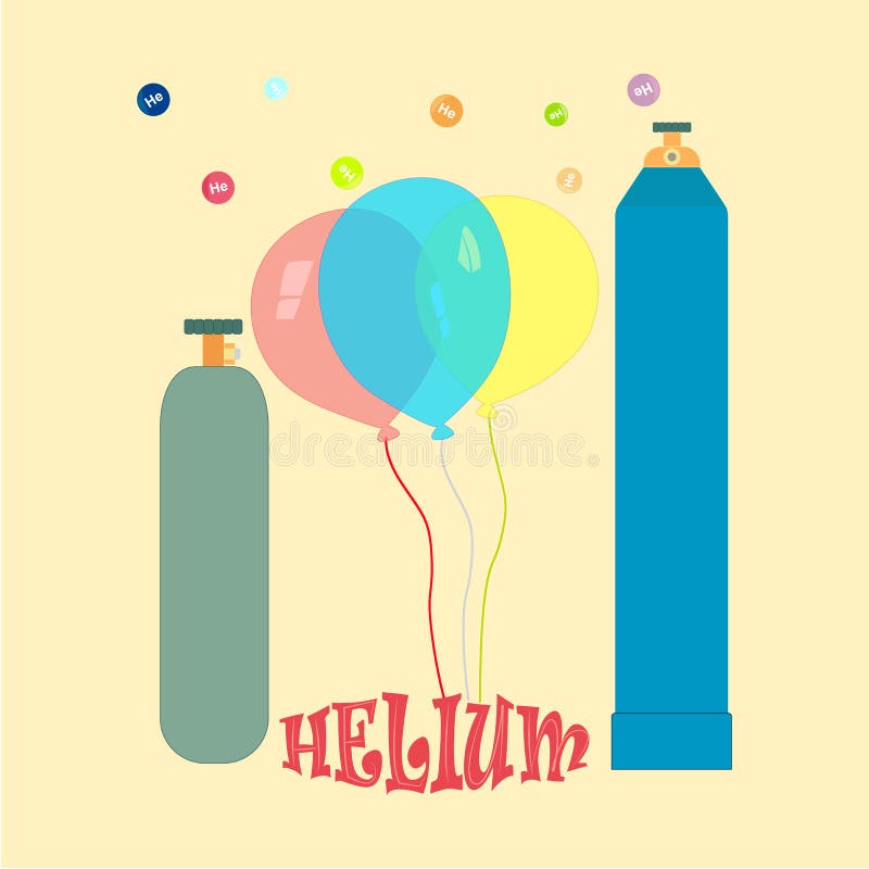 Ballons met helium vector illustratie. Illustration of bellen - 66983017