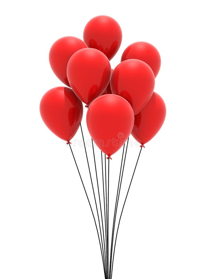 Ballons rouges illustration stock. Illustration du amusement - 4000731