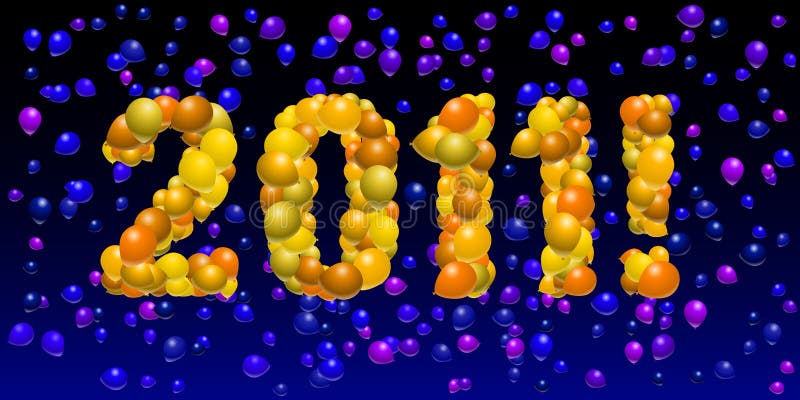 Balloon 2011 stock vector. Illustration of font, graduation - 16311103