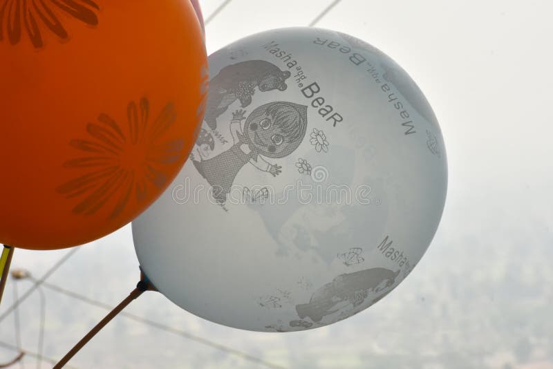 Beautiful Round Shape Balloon in the Corridor of a House Editorial ...