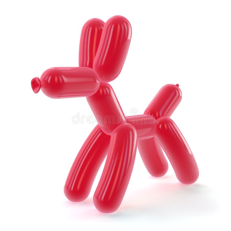 Balloon Animal Dog on White Stock Illustration - Illustration of ...
