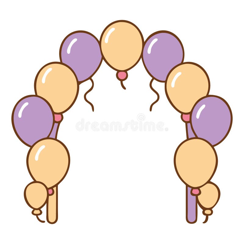 Balloon Arch Icon stock illustration. Illustration of balloons - 356410288