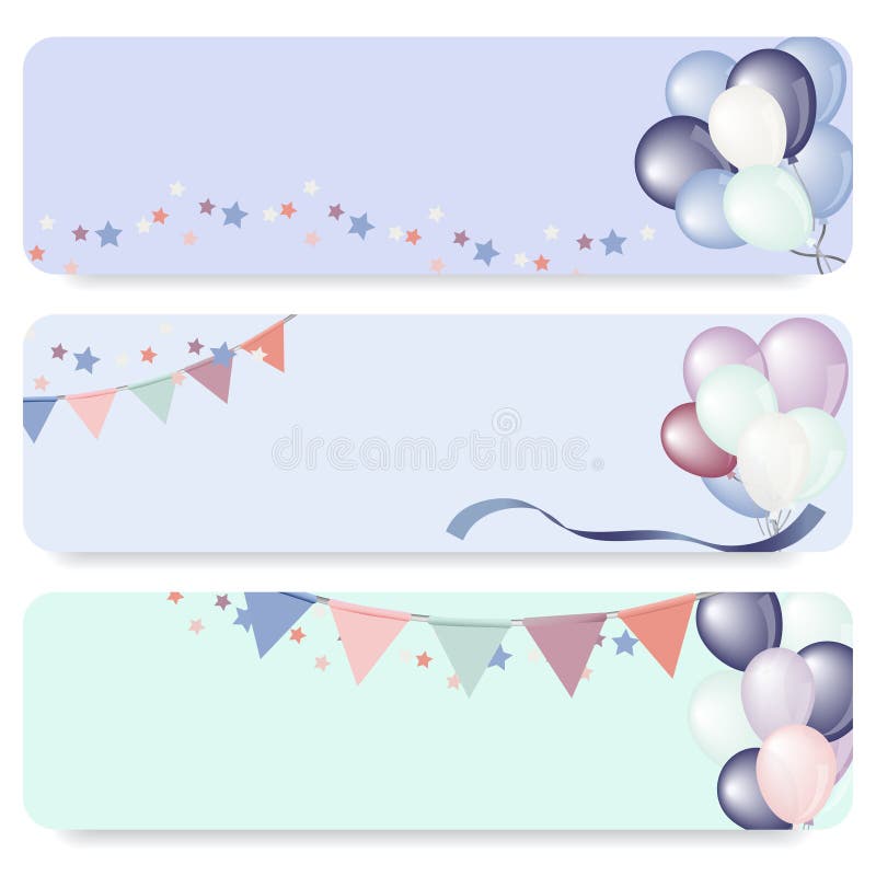 Balloon Banner Illustration Stock Vector - Illustration of glossy ...