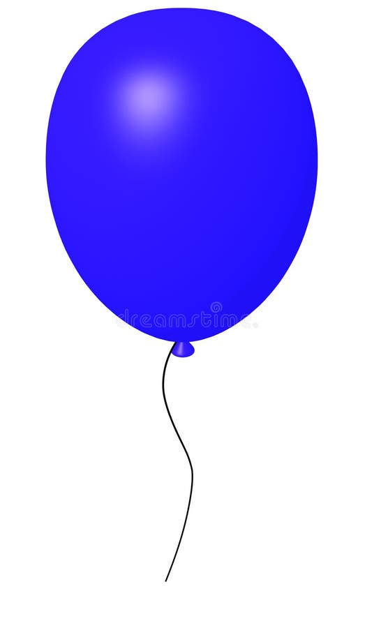 Balloon blue stock illustration. Illustration of party - 3809658