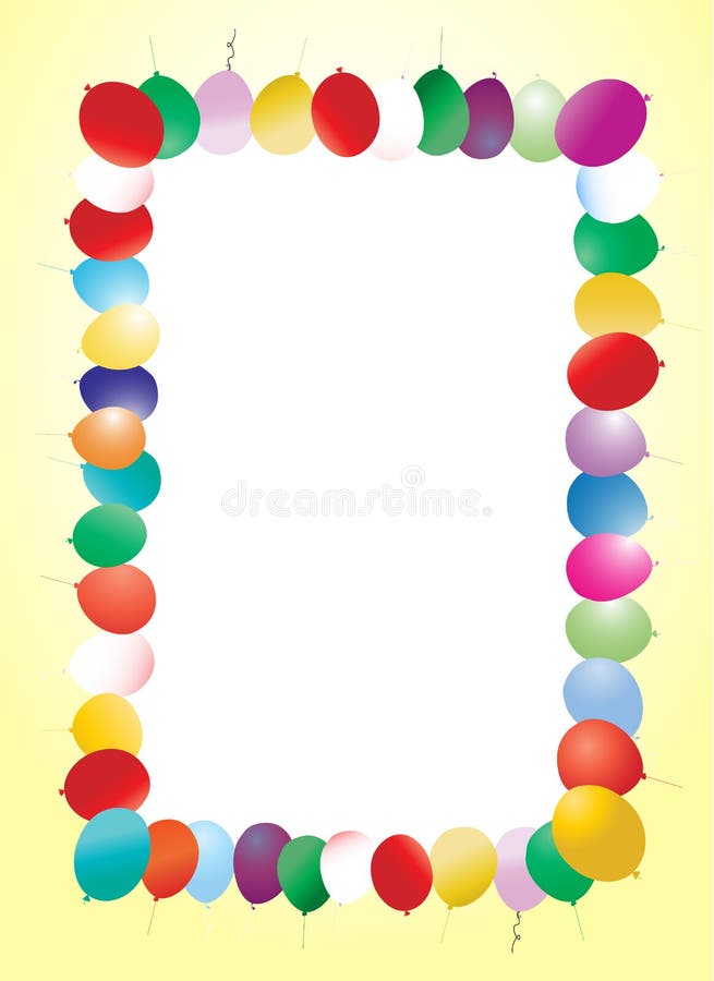 Balloon border stock vector. Illustration of blank, poster - 21045792