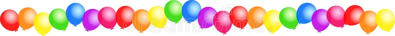 Balloon Border stock vector. Illustration of parties, page - 99688