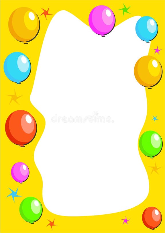 Balloon Border stock vector. Illustration of parties, page - 99688