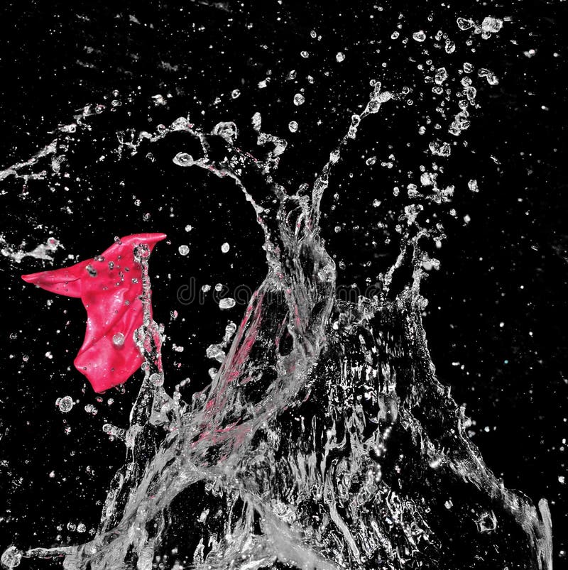 Balloon Burst stock image. Image of freeze, waterfilled - 80546039
