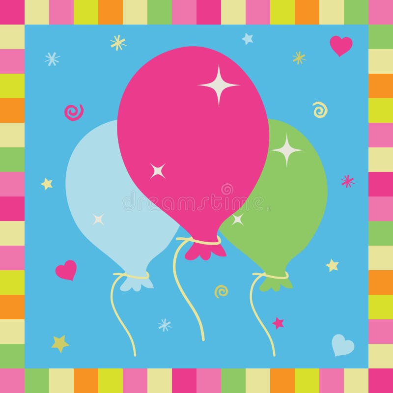 Balloon card stock vector. Illustration of pattern, yellow - 14268174