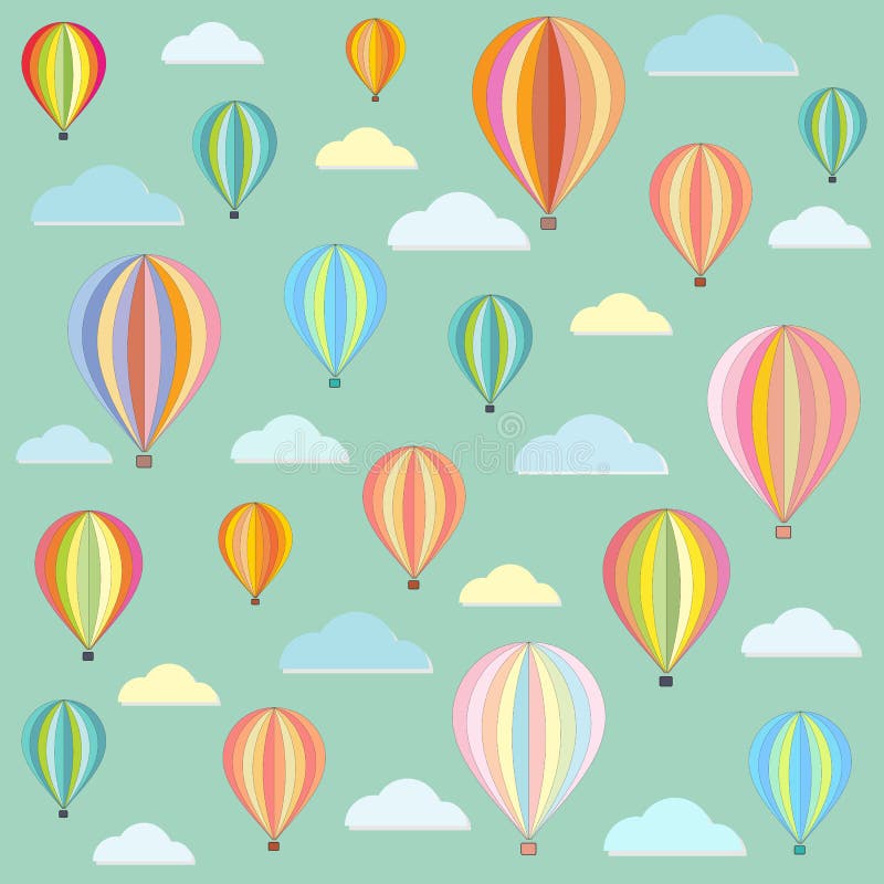 Balloon Color Abstract Retro Pattern Stock Vector - Illustration of ...