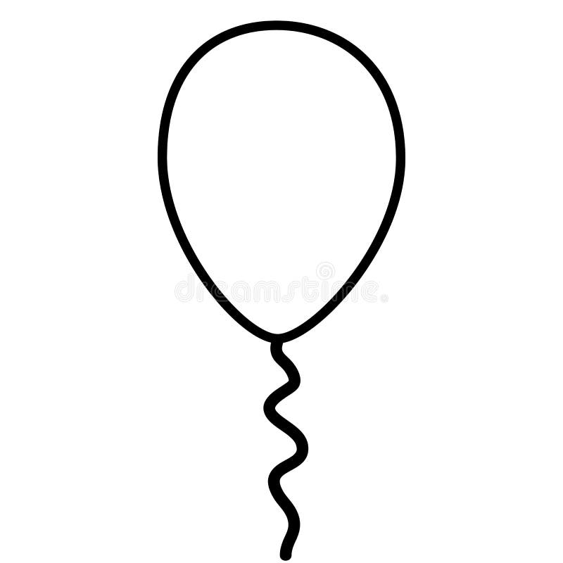 Line icon balloon stock vector. Illustration of helium - 98262203