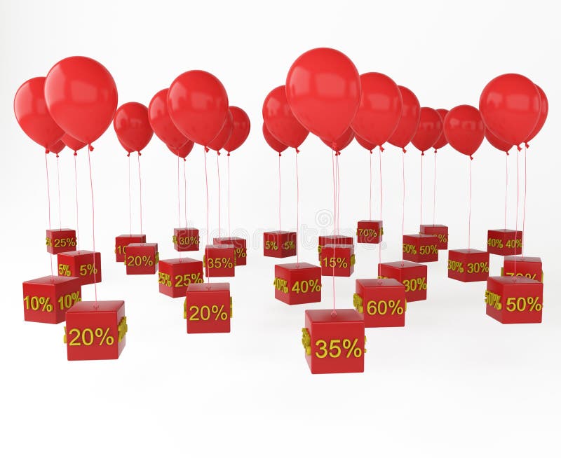 Balloon with cube interest stock illustration. Illustration of baloon ...