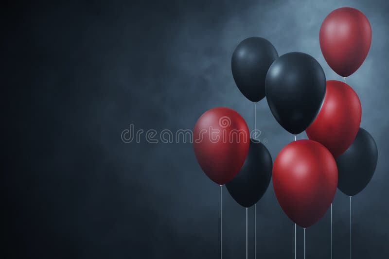 Balloon on Dark Background 3d Illustrations Stock Illustration ...