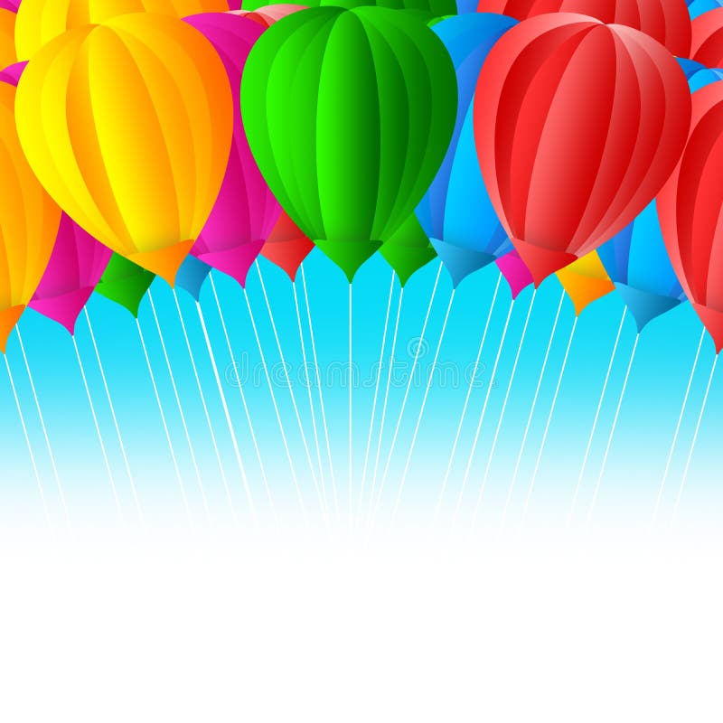 Colorful Balloon Background Design Stock Vector - Illustration of frame ...
