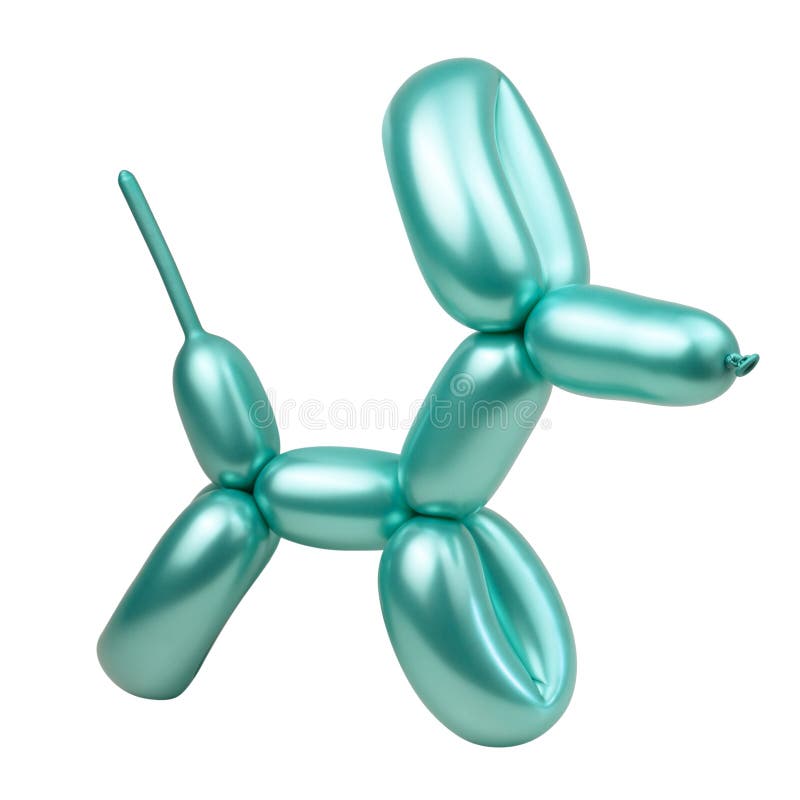 Balloon Dog Party Model Isolated on the White Background Stock Image ...