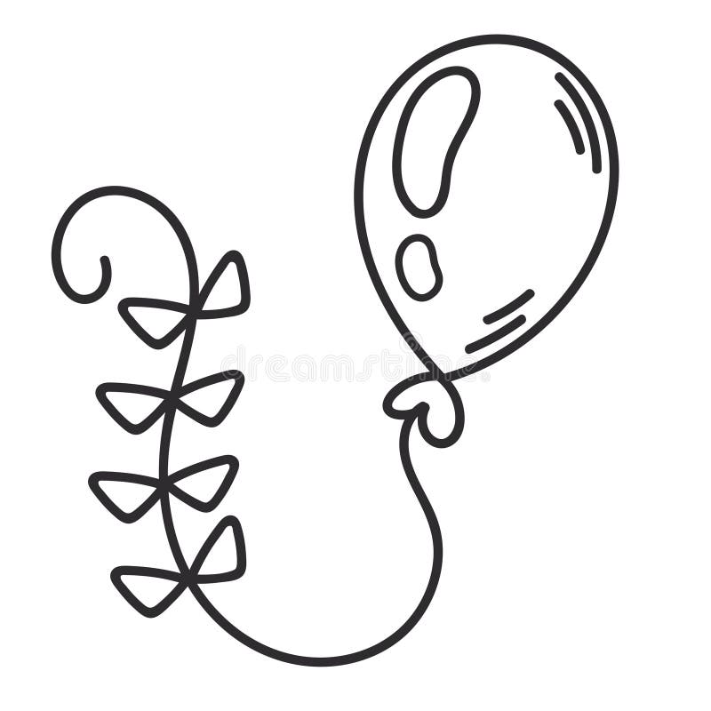 Balloon doodle icon stock vector. Illustration of cute - 288575557