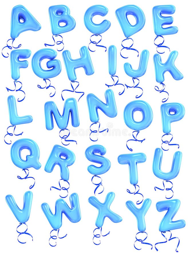 Balloon font stock illustration. Illustration of color - 14819571