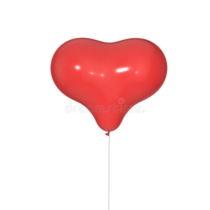Balloon in Form of Heart Isolated on White Background. Stock ...