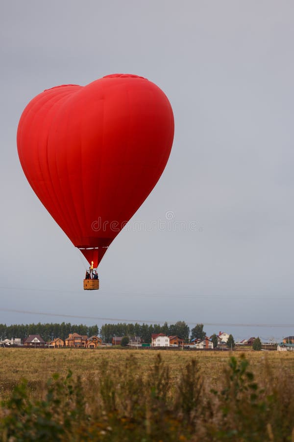 Balloon in the Form of Heart in the Sky Stock Image - Image of journey ...