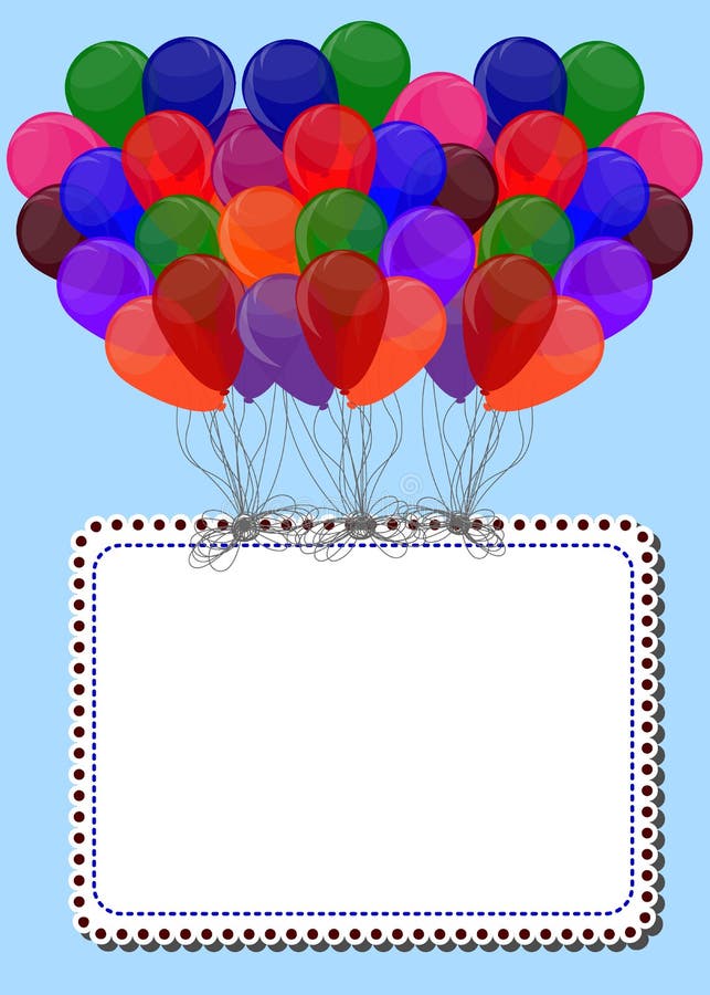 The Balloon Frame with Space for Text. Stock Vector - Illustration of ...