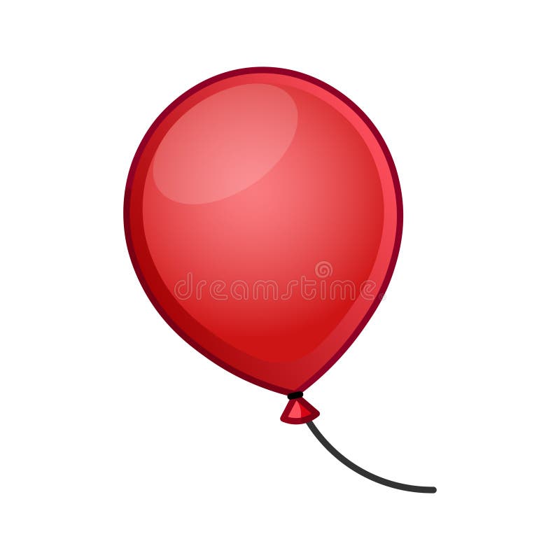 Balloon Gift Emoji with a Bow Isolated on White Background Stock Vector ...