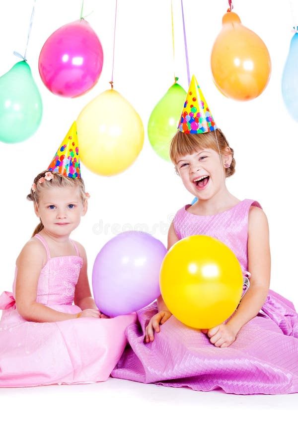 Balloon girls stock image. Image of beautiful, holiday - 25288525