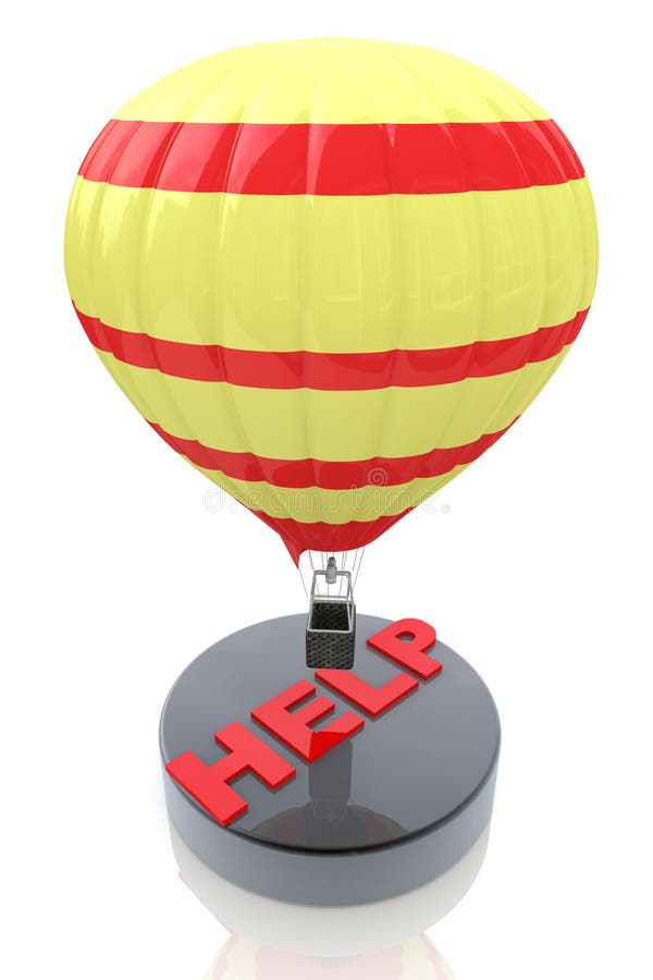 Balloon and help stock illustration. Illustration of service - 30410579
