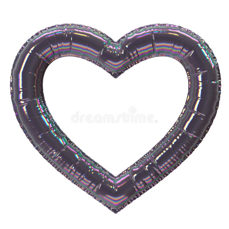 Balloon Holographic 3D Heart Stock Illustration - Illustration of ...