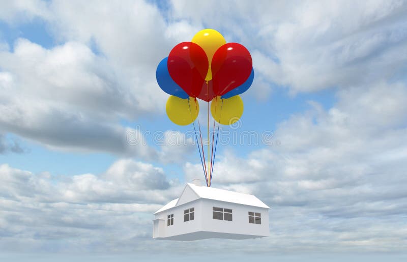 Balloon House stock illustration. Illustration of balloon - 38675679