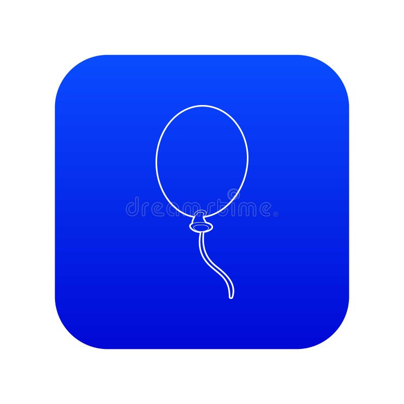 Balloon icon blue vector stock vector. Illustration of outline - 154444280