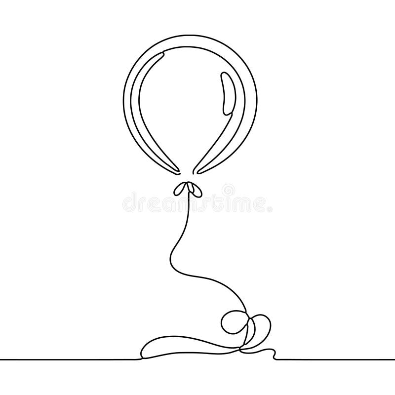 Balloon One Continuous Line Drawing Stock Illustrations – 1,057 Balloon ...