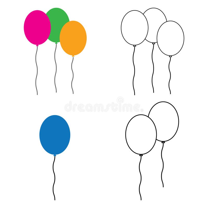 Balloon icon design stock vector. Illustration of black - 324625965