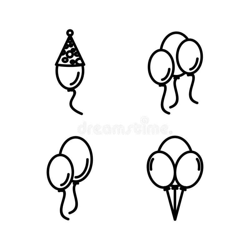Balloon Icon . Air Balloon Icon Isolated Stock Vector - Illustration of ...