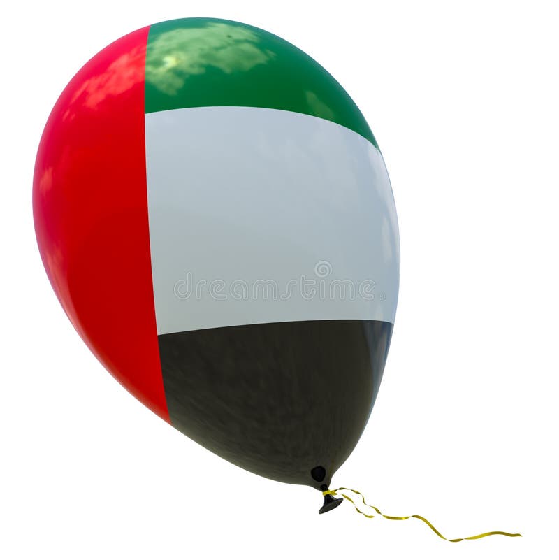 Balloon with the Image of the National Flag of UAE Stock Illustration ...