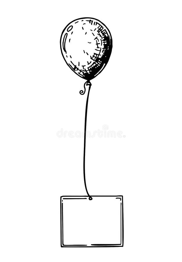 Balloon String Sketch Stock Illustrations – 533 Balloon String Sketch ...
