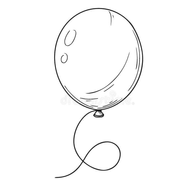 Balloon. Inflatable Balls on a String Stock Illustration - Illustration ...