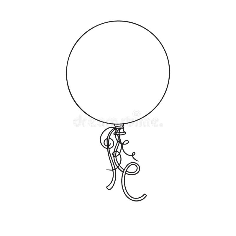 Balloon. Inflatable Balls on a String Stock Illustration - Illustration ...