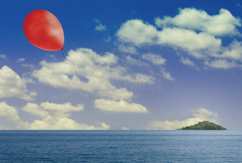 Balloon island escape stock photo. Image of summer, escape - 15768612
