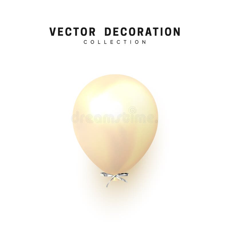 Balloon Isolated on White Background. Stock Vector - Illustration of ...