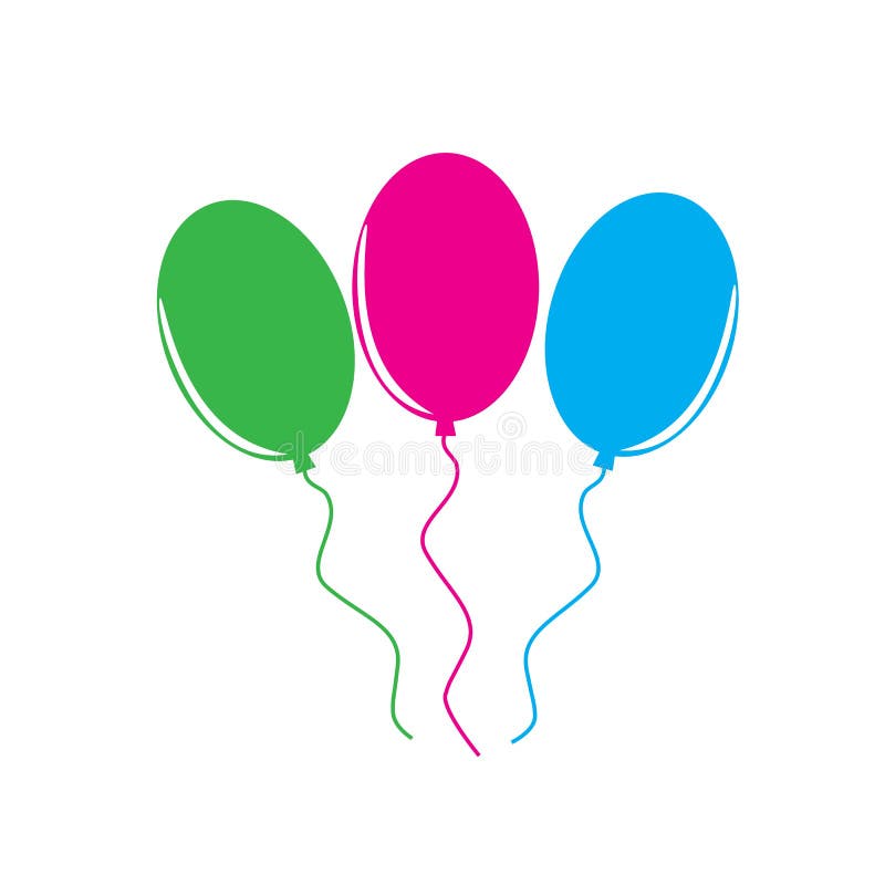 Balloon logo vector design stock vector. Illustration of party - 183006989