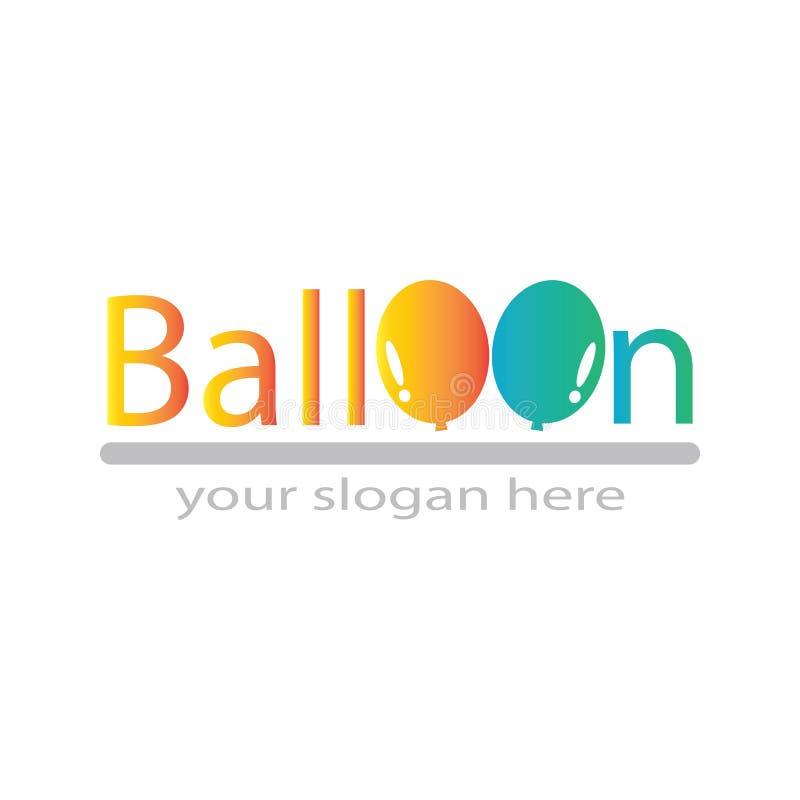 Balloon logo vector design stock vector. Illustration of greeting ...