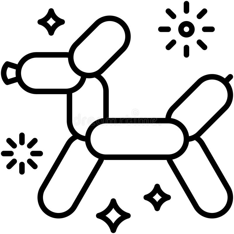 Balloon Modelling Icon, New Year Realated Vector Stock Vector ...