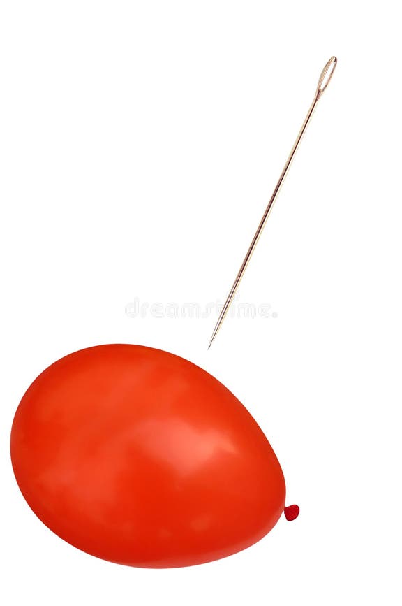 Balloon with needle stock photo. Image of bursts, isolated - 14603938