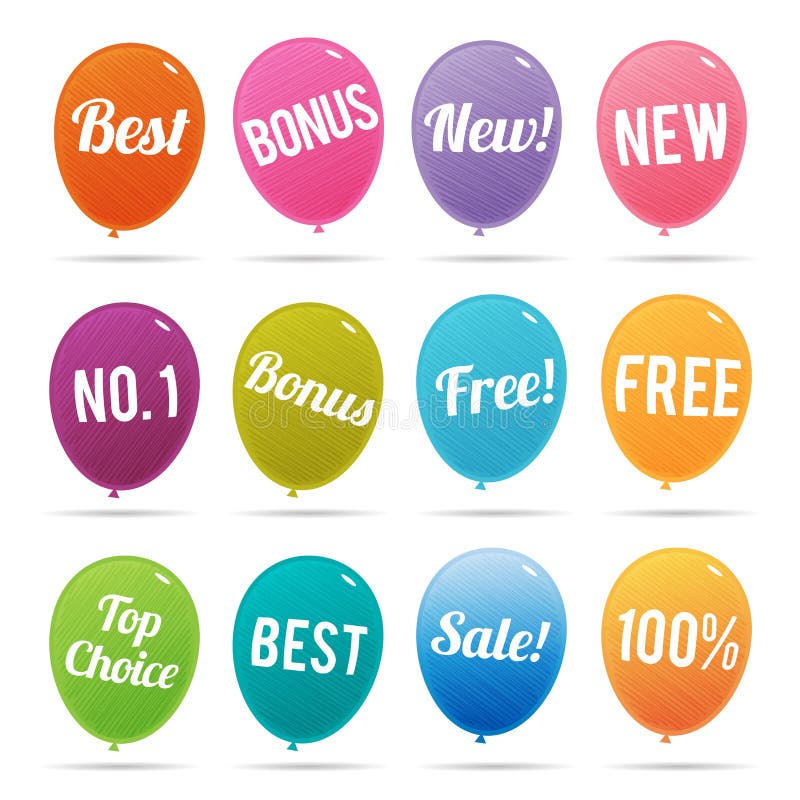 Balloon Online Marketing Tags Stock Vector - Illustration of ...