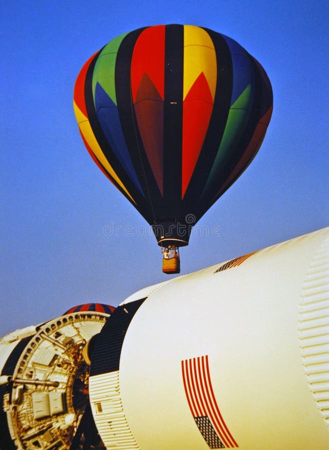 Balloon over NASA stock image. Image of blue, center, space - 499871