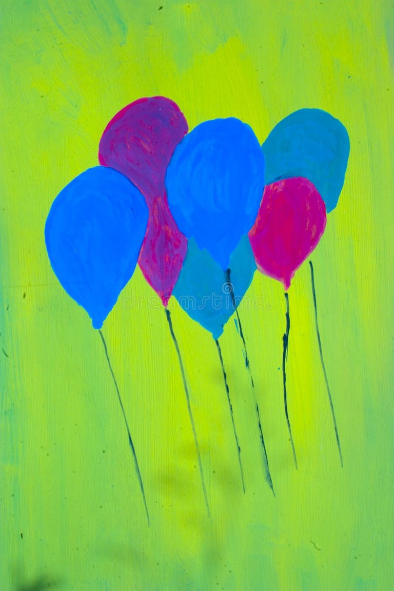 Painting Balloons Stock Illustrations – 7,012 Painting Balloons Stock ...