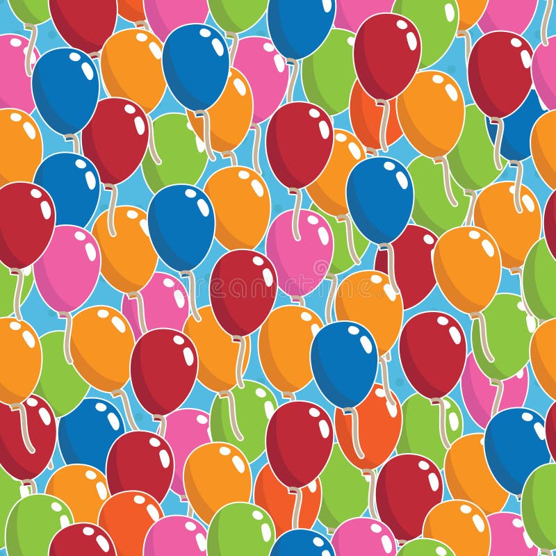 Balloon pattern stock vector. Illustration of party, celebration - 18971657