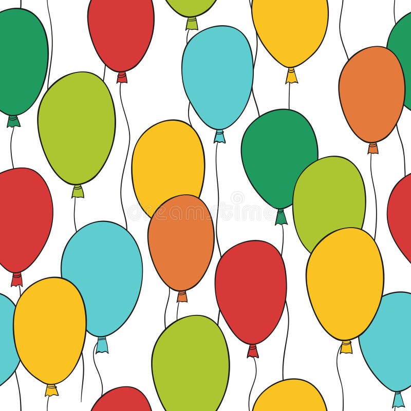 Balloon pattern stock vector. Illustration of curl, celebration - 24823362